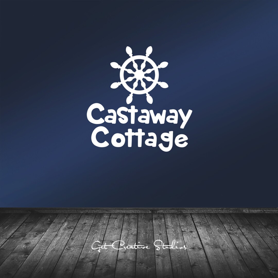 Castaway Cottage Decal Beachfront Decal Boat House Decal Cottage Wall ...