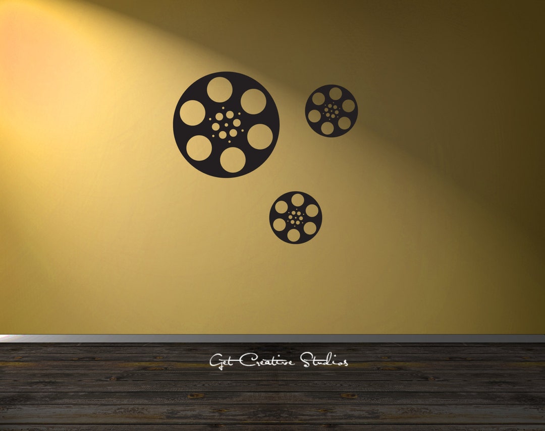 Home Theater Wall Decal Film Reels Wall Decal Movie Wall Decal - Etsy