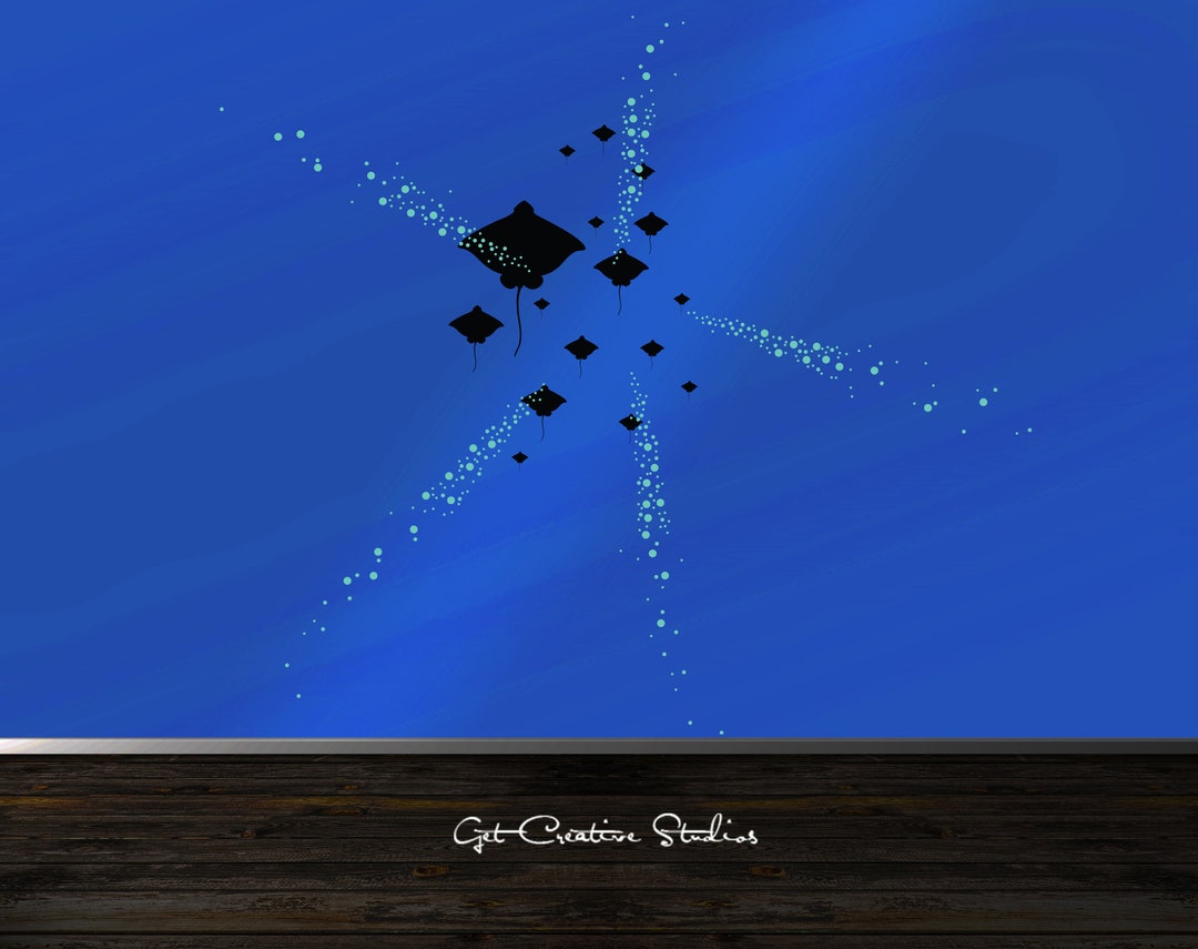 Stingray Decal Stingray Wall Decal Ceiling Fish Decal Underwater Decal ...