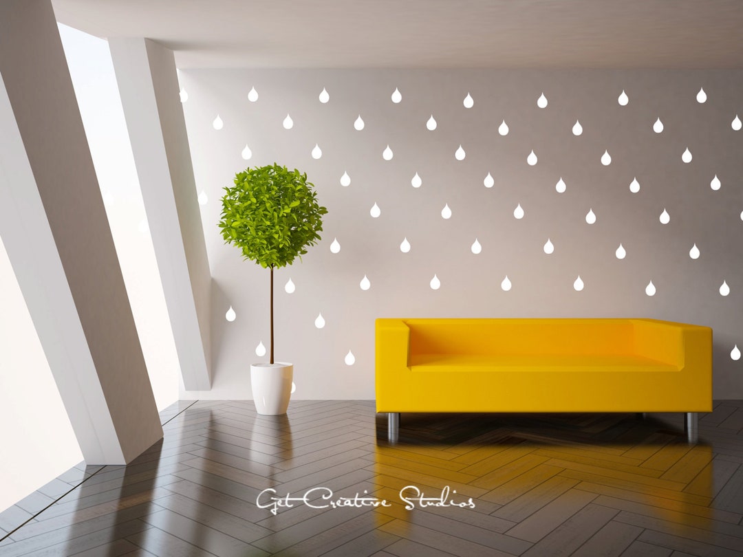 Raindrop Decal Rain Wall Decal Nature Decor Nursery Decal Baby Room ...
