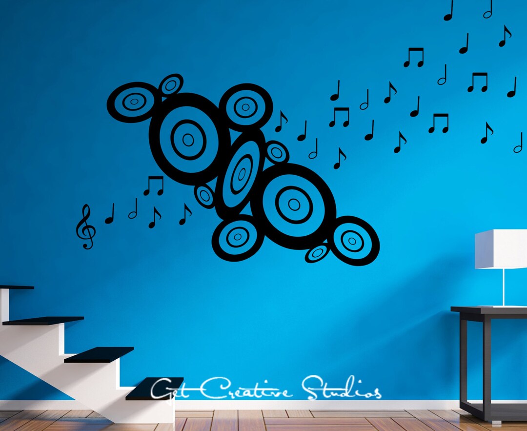 Music Decal Record Decal Disco Decal Music Wall Decal - Etsy