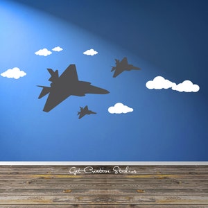 Fighter Jet Decal F35 Wall Decal Jet Wall Decal Pilot Decal - Etsy