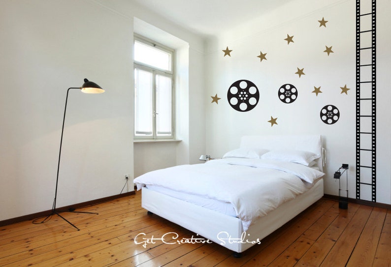 Movie Decal Theater Wall Decal Film Strip Decal Hollywood Star - Etsy