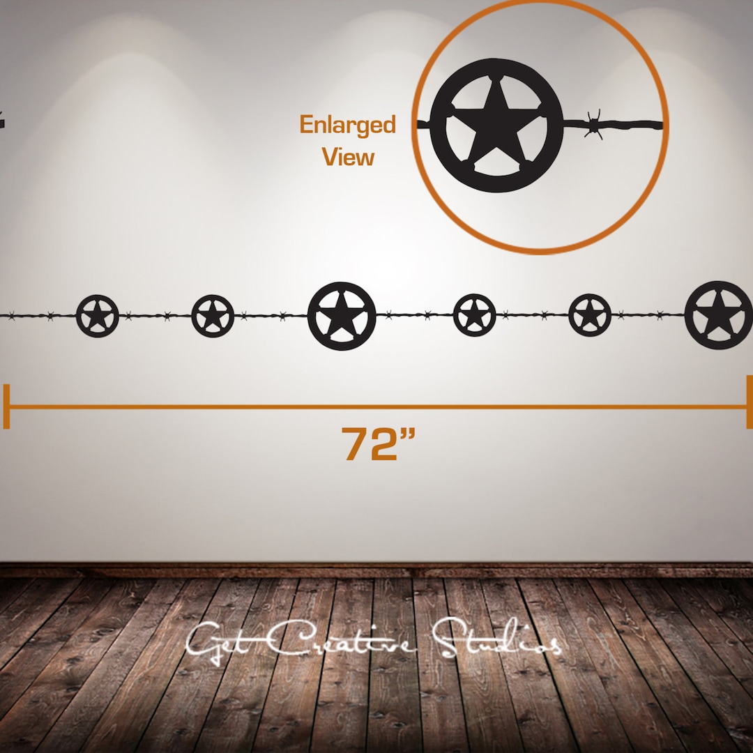 Western Border Wall Decal Cowboy Wall Decal Sheriff Badge - Etsy