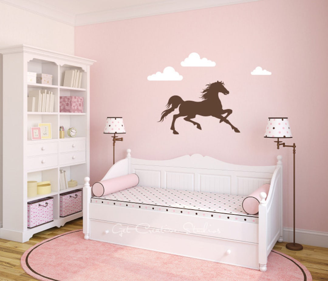 Horse Decal Pony Wall Decal Horse Wall Decal Girls Horse Decal - Etsy