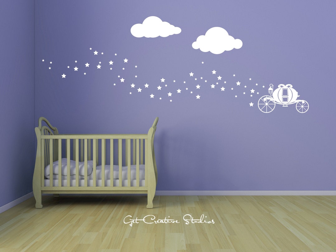 Cinderella Wall Decal Magical Decal Gold Stars Decal Princess - Etsy
