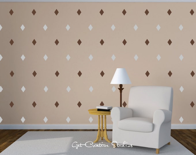 Pattern Diamond Decal Wallpaper Decal Diamonds Wall Decal Wallpaper ...