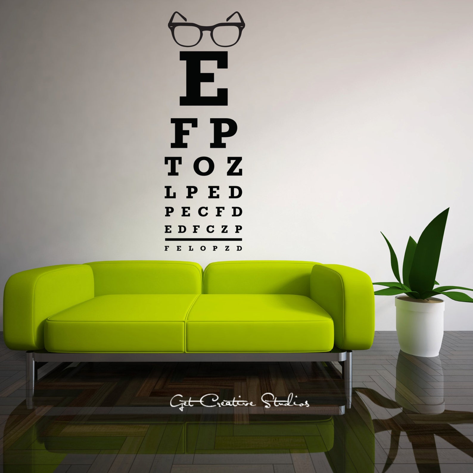 Eye Chart Decal Optometrist Wall Decal Sunglasses Decal - Etsy
