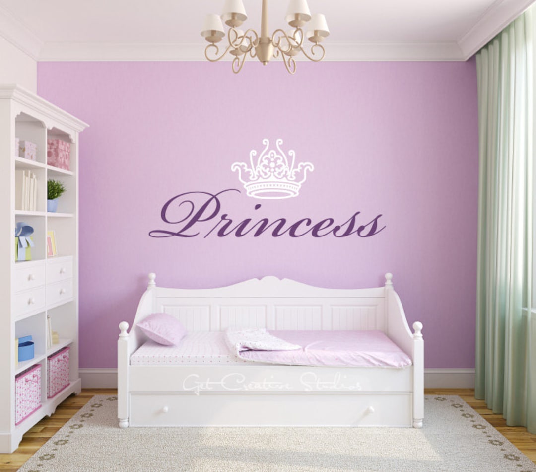 Princess Wall Decal Crown Wall Decal Tiara Wall Decal Name - Etsy