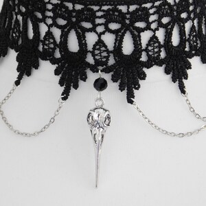 RAVEN BLACK CHOKER Necklace Raven Skull Choker Gothic - Etsy UK
