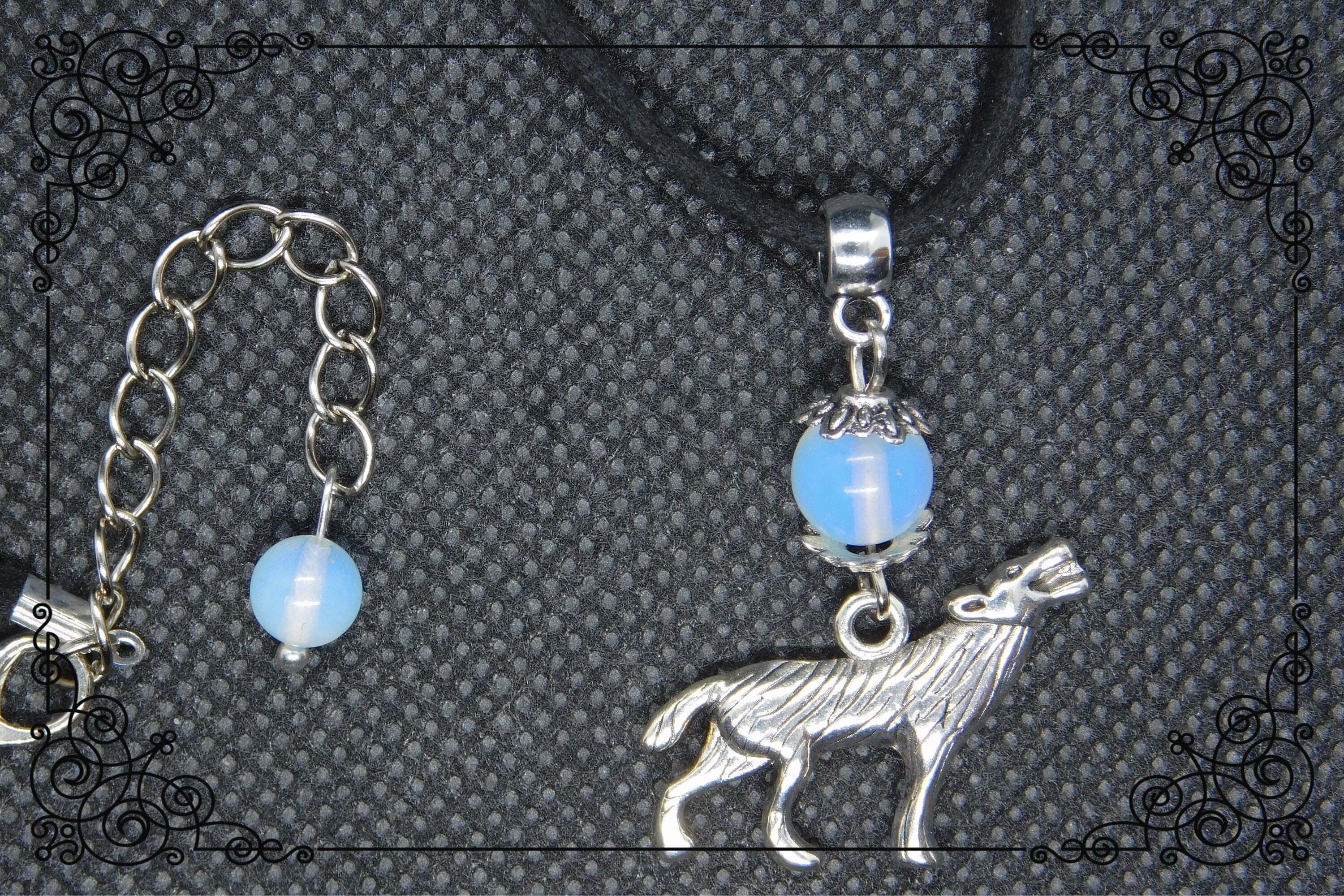WOLF MOON CHOKER Necklace Werewolf Moon Pendant Moonstone - Etsy UK