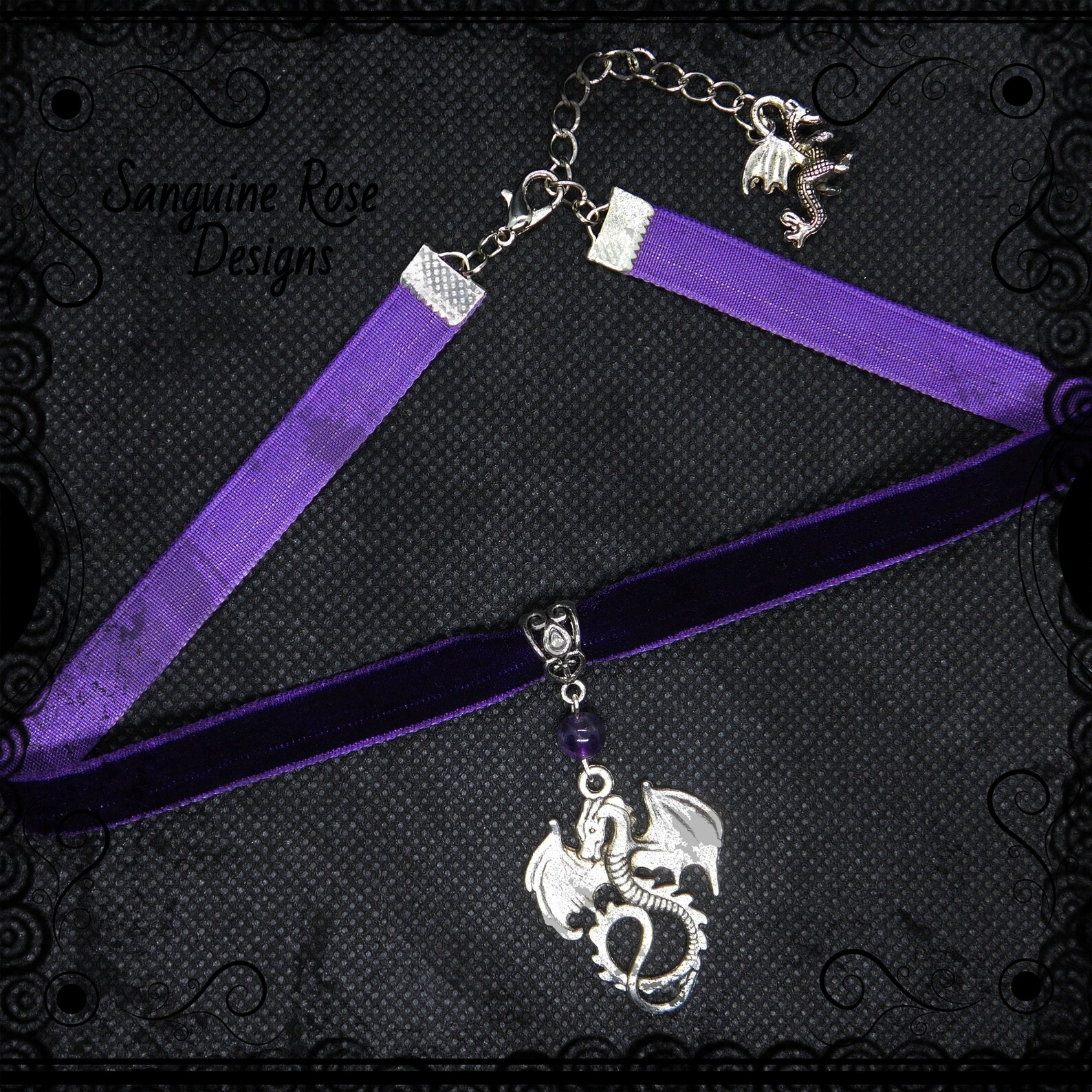 DRAGON CHOKER NECKLACE Gothic Choker Dragon Choker Folklore | Etsy