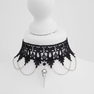 RAVEN BLACK CHOKER Necklace Raven Skull Choker Gothic - Etsy UK