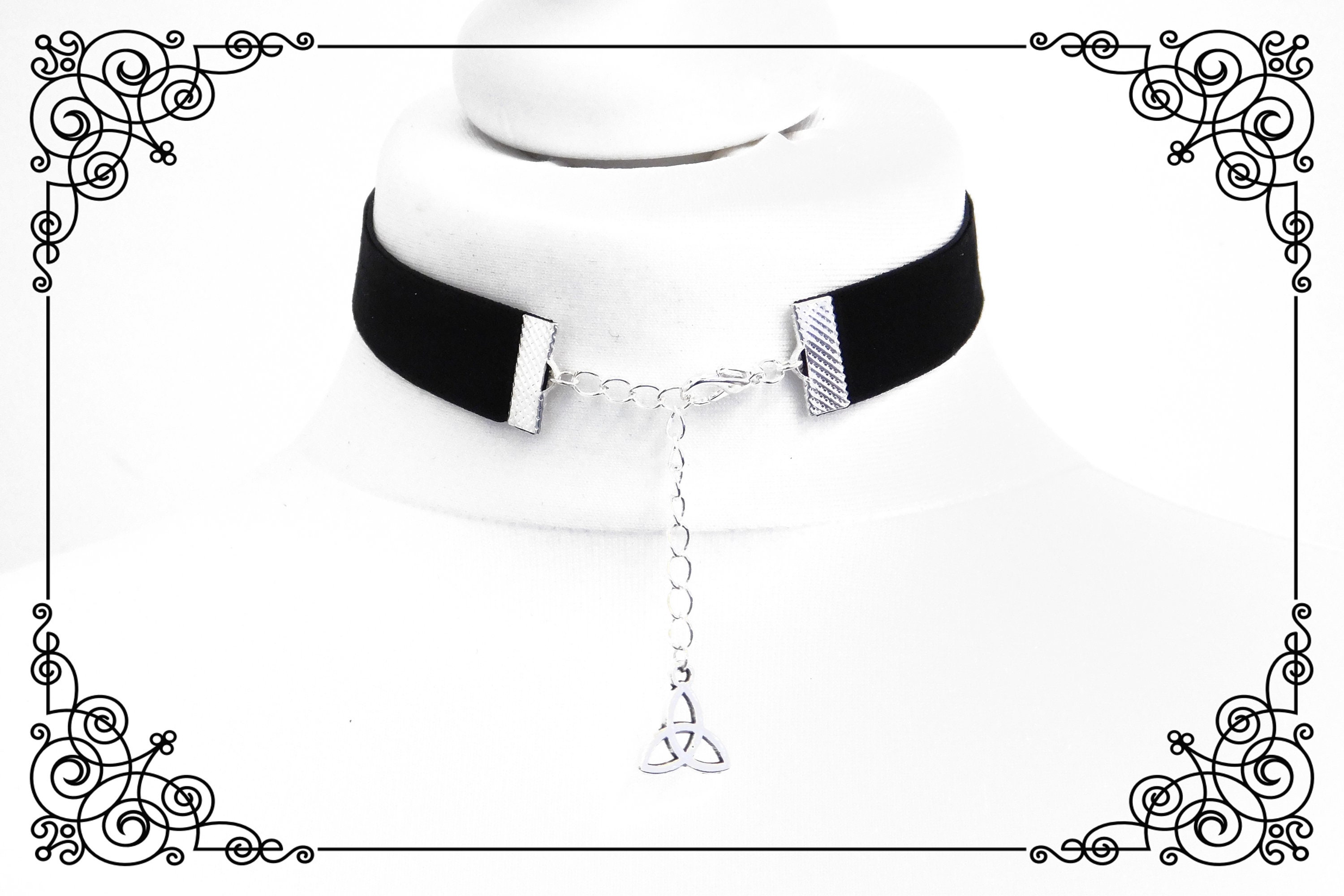 TRIQUETRA CHRYSOCOLLA Choker PAGAN Wicca Chrysocolla Choker - Etsy UK