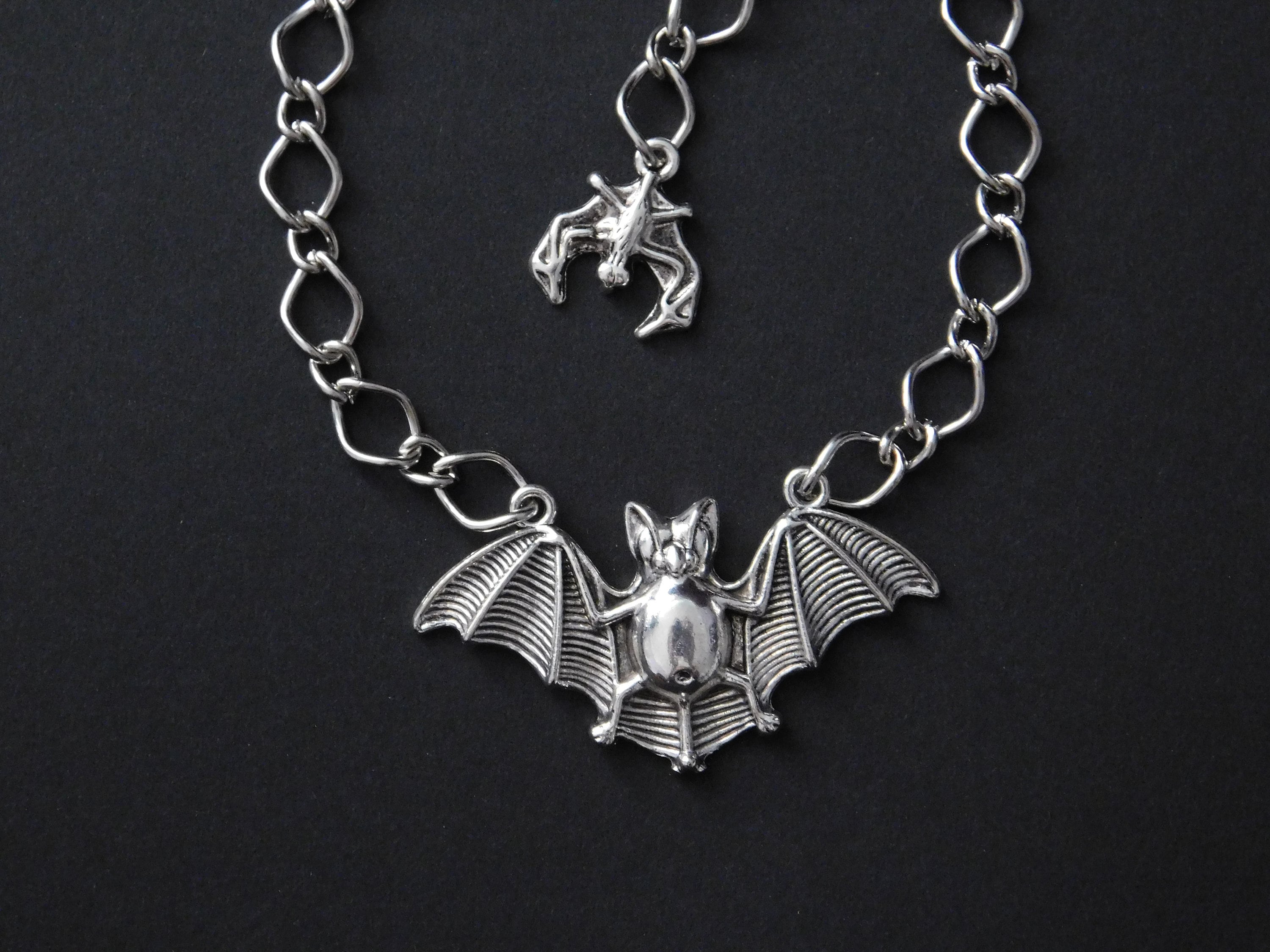 LARGE BAT BRACELET Bat Pendant Bracelet Halloween Bracelet - Etsy UK