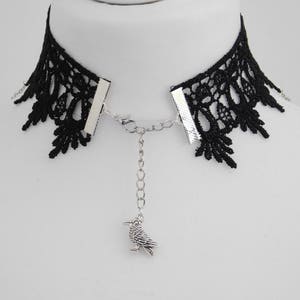 RAVEN BLACK CHOKER Necklace Raven Skull Choker Gothic - Etsy UK