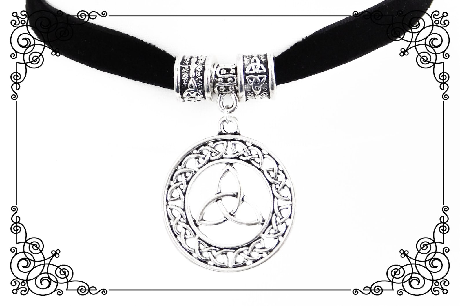 BLACK CELTIC Choker Necklace Black Choker Necklace | Etsy UK