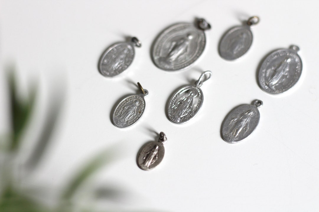 8 Pieces of Marian Pendants, Mary, Catholic Pendants, Pilgrimage ...