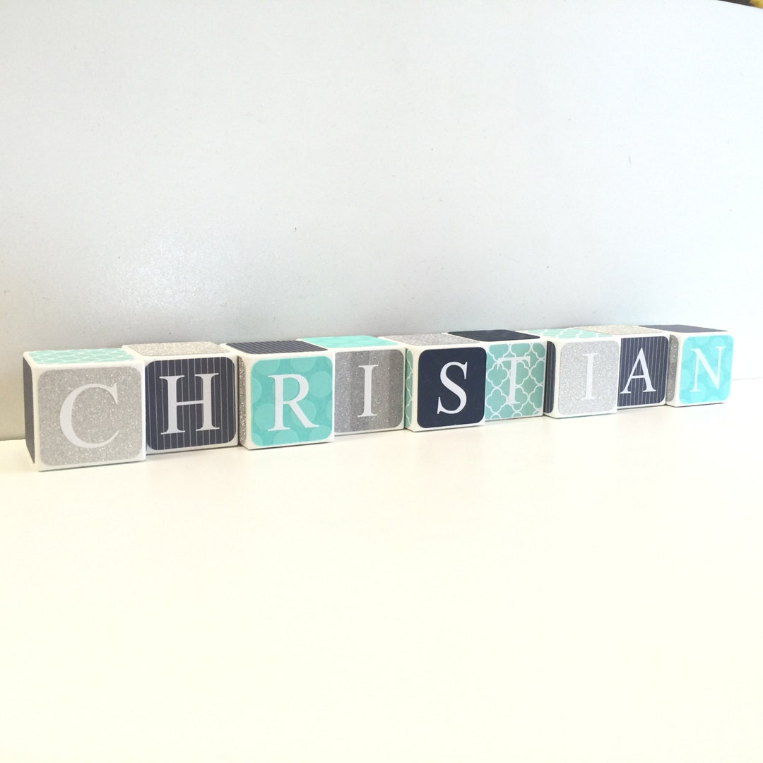 Custom Baby Name Baby Blocks Nursery Baby Shower Gift - Etsy