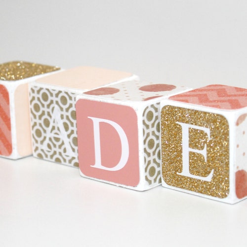 Custom Baby Name Baby Blocks Nursery Baby Shower Gift - Etsy