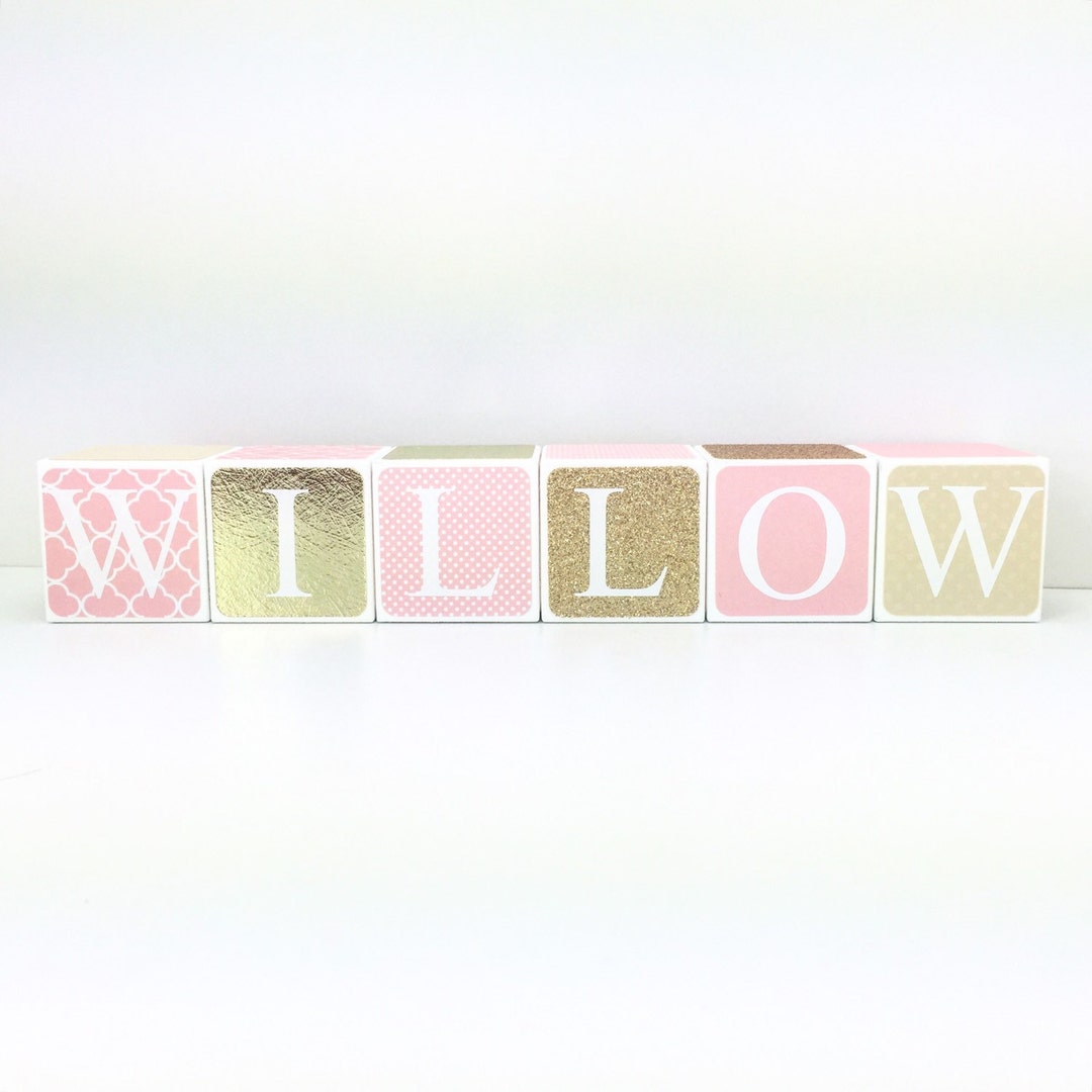 Custom Baby Name Baby Blocks Nursery Baby Shower Gift - Etsy