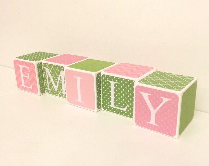 Custom Baby Name Baby Blocks Nursery Baby Shower Gift - Etsy