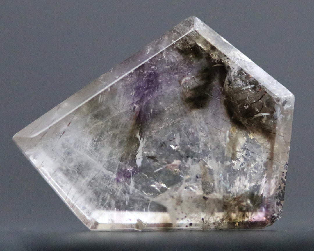Super Seven Gemstone Goethite Lepidolite Clear & Smokey Quartz ...