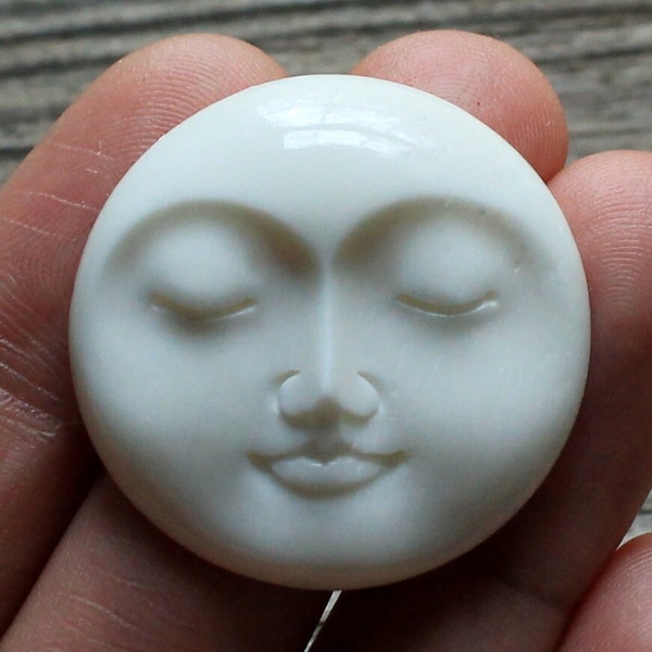 Carved Moon Face - Etsy