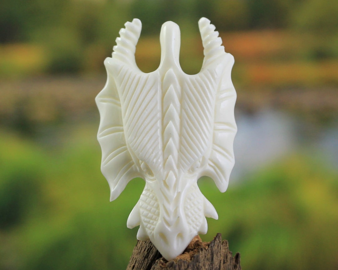 Legendary Beast: Bone Dragon Pendant for Fantasy Lovers, 50mm - Etsy