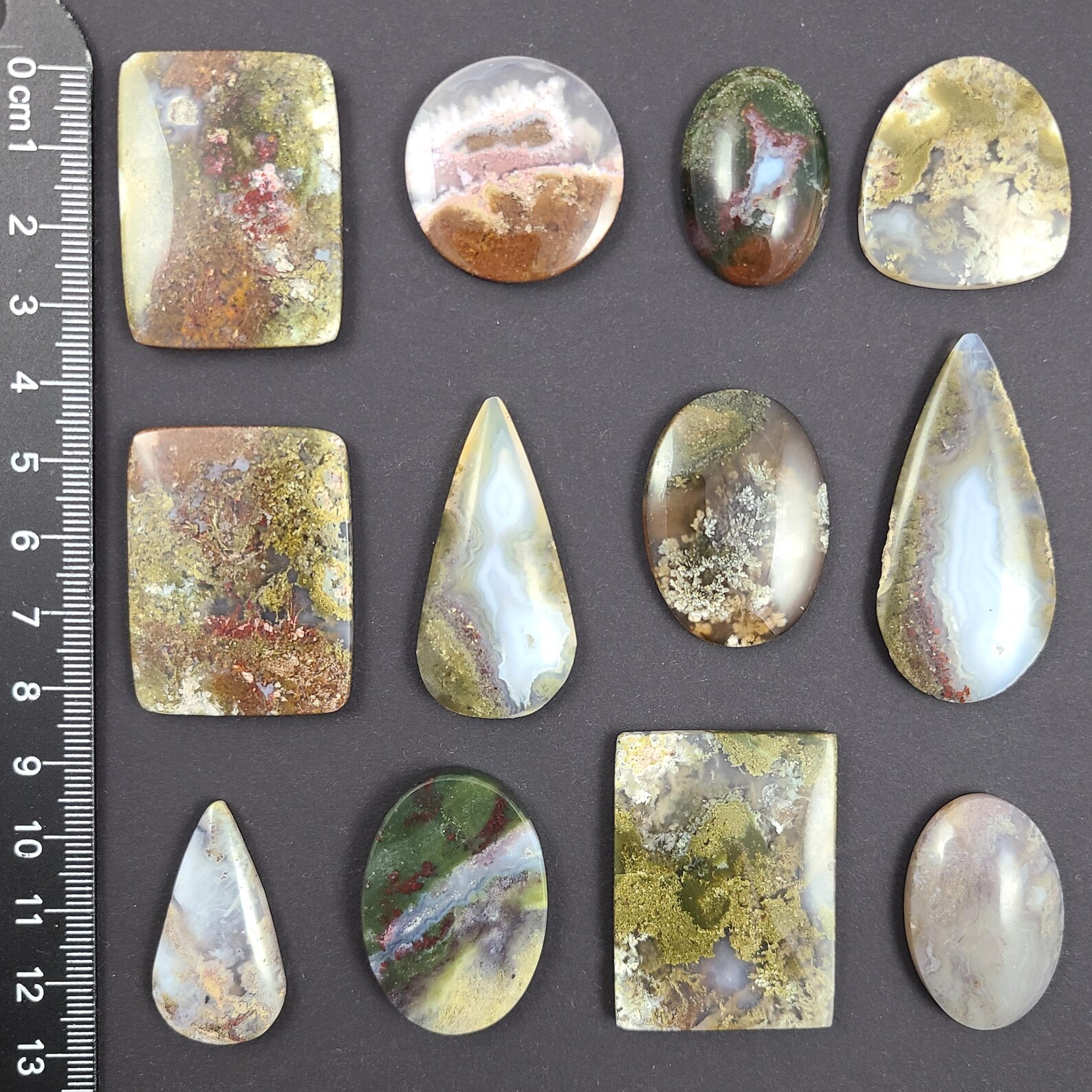 Moss Agate Cabochons • Scenic Inclusion Chalcedony • Choose A–K - Etsy