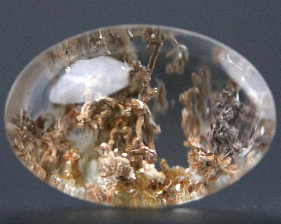 Gemstone Garden Quartz Lodolite Fine Healing Crystal Ring Pendant ...