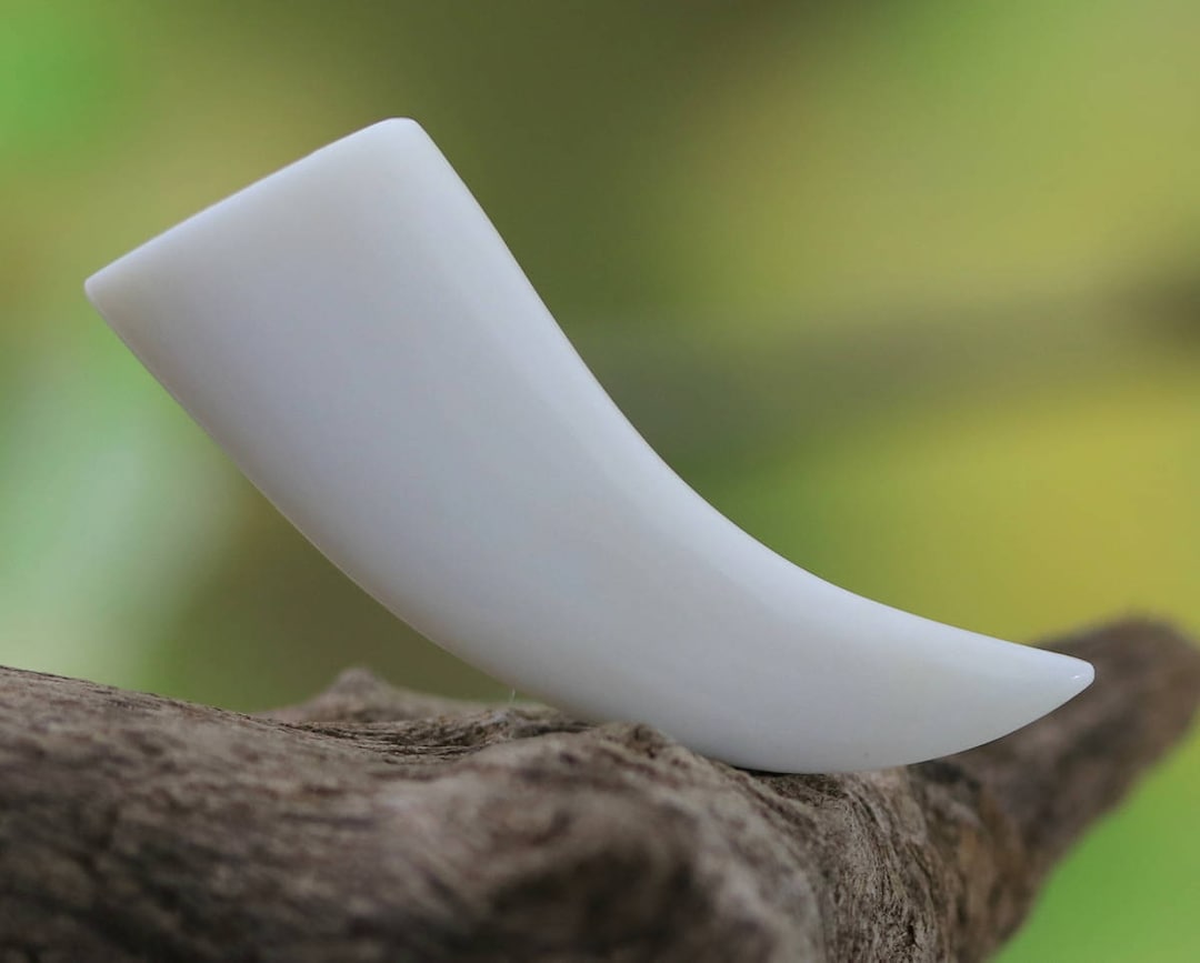 Elephant Tusk Shape Beautifully Hand Carved From Cow Bone Faux Ivory ...