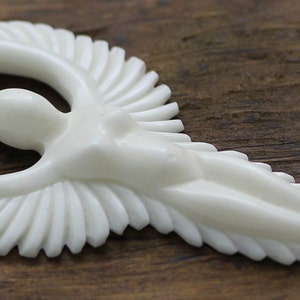 Angel Pendant Carving From Cow Bone Angelic Heavenly Jewelry - Etsy