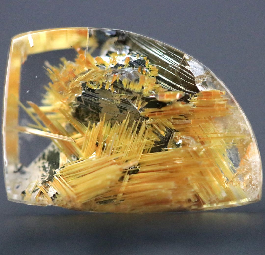 Gold Star Quartz With Hematite Natural Star Very Rare Gemstone High ...