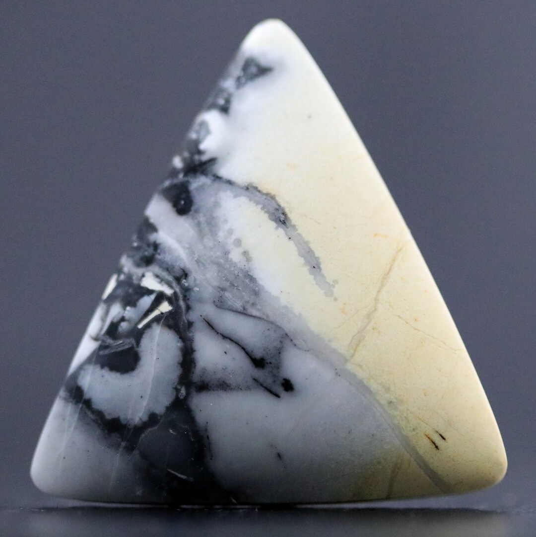 Maligano Jasper Triangle Gemstone Dendritic Grey Natural Setting Stone ...