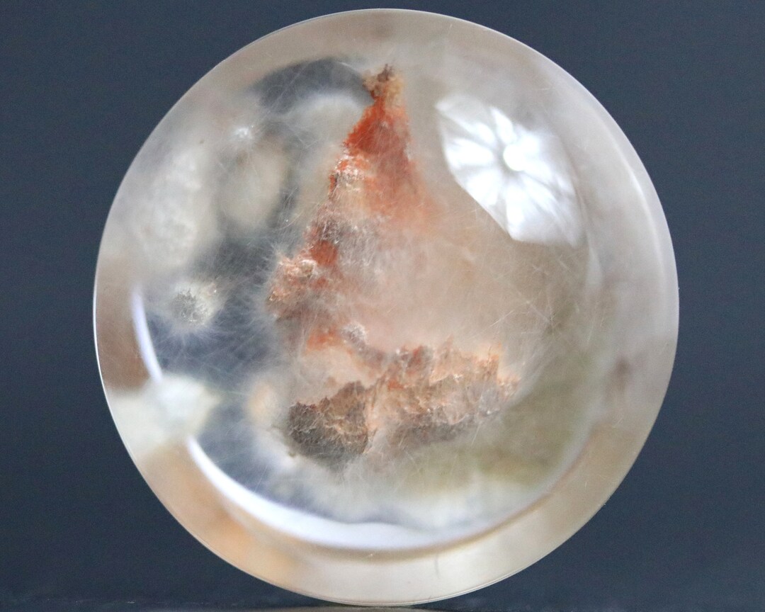 Amazing Phantom Inclusions Lodolite Quartz Round Gemstone - Etsy