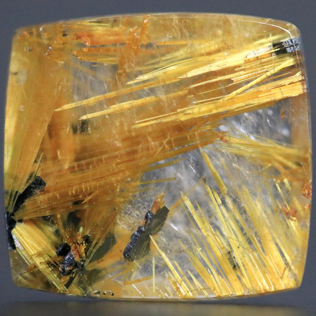 Illuminate Your Creations: Fine Gold Rutile Star Quartz Gemstone, 16mm ...