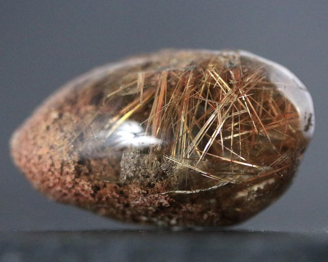 Golden Rutile Rutilated Quartz Polished Gemstone Specimen Brazil Egg ...