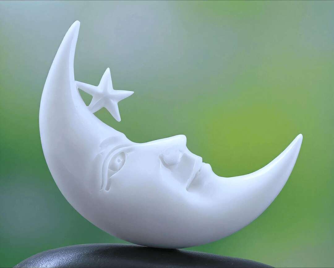 Hand-carved Bone Moon Charm • Celestial Jewelry Pendant • 46mm - Etsy
