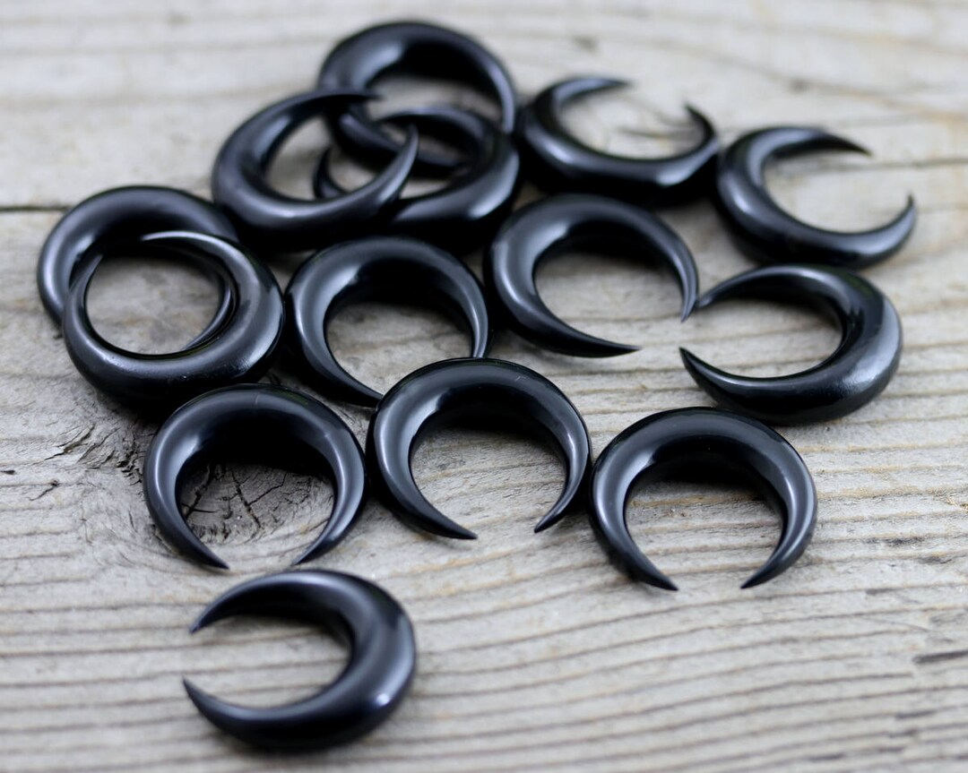 5PC Double Horn Crescent Moon Carving Hand Carved Bull Horn Top Quality ...