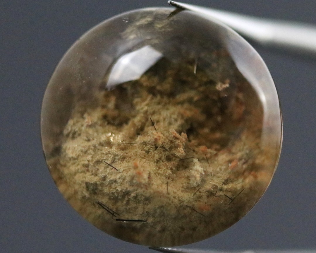 Phantom Quartz With Tiny Black Rutile Inclusions Natural Stone Crystal ...