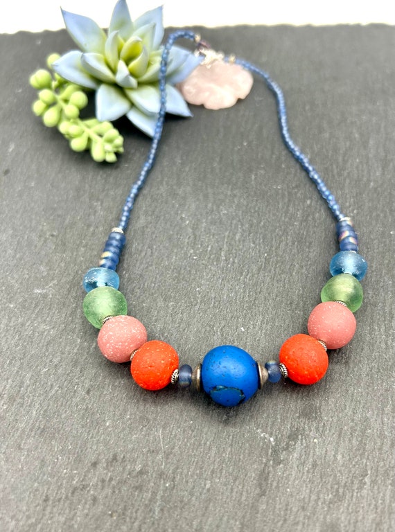 Sand bead necklace store