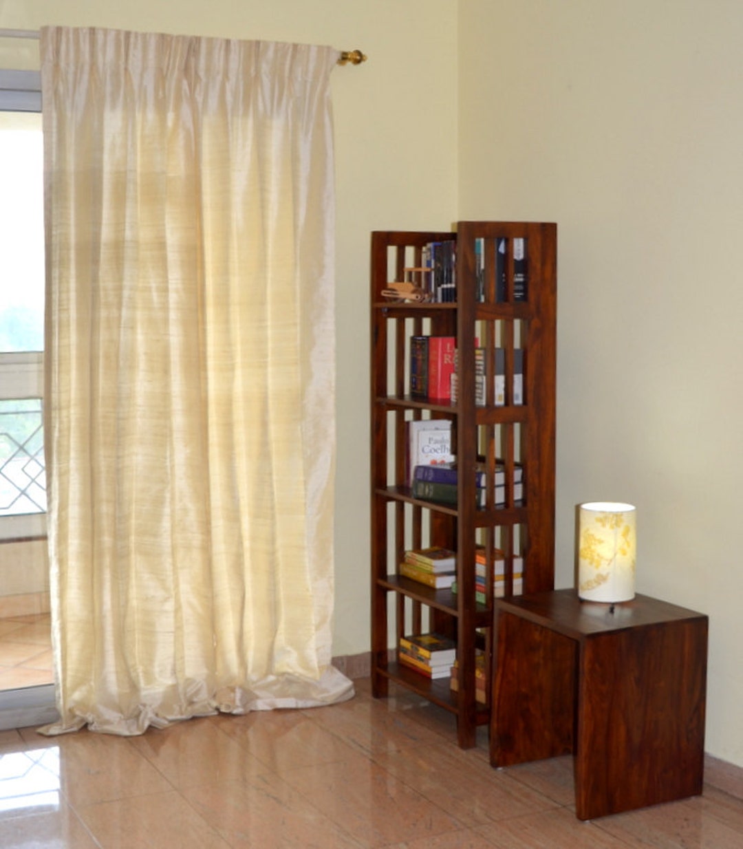 Ivory Colored Silk Drapes in Rich Raw Silk / Dupioni Silk/ Natural Silk ...