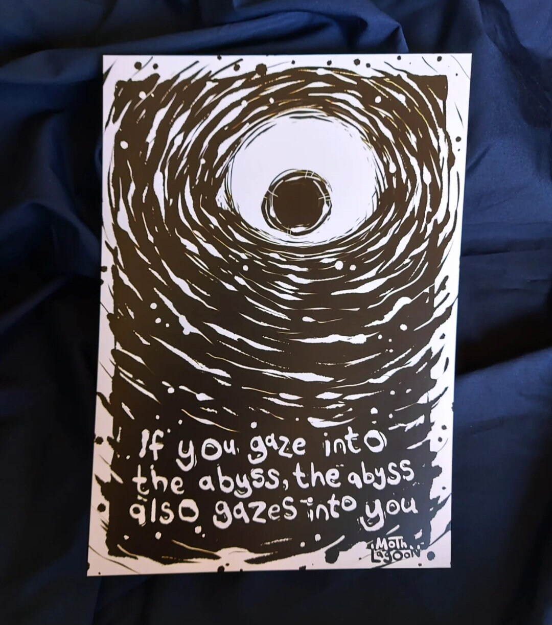 Abyss Print - Spooky Art Goth Gothic Scary Horror Black and White Eye ...