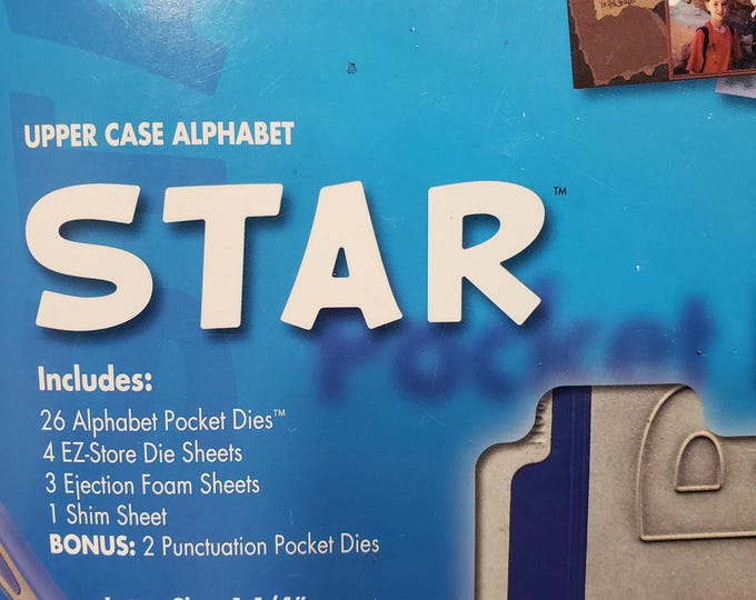 ABC Die Set STAR Quickutz Slightly USED in Original Packaging Rare ...