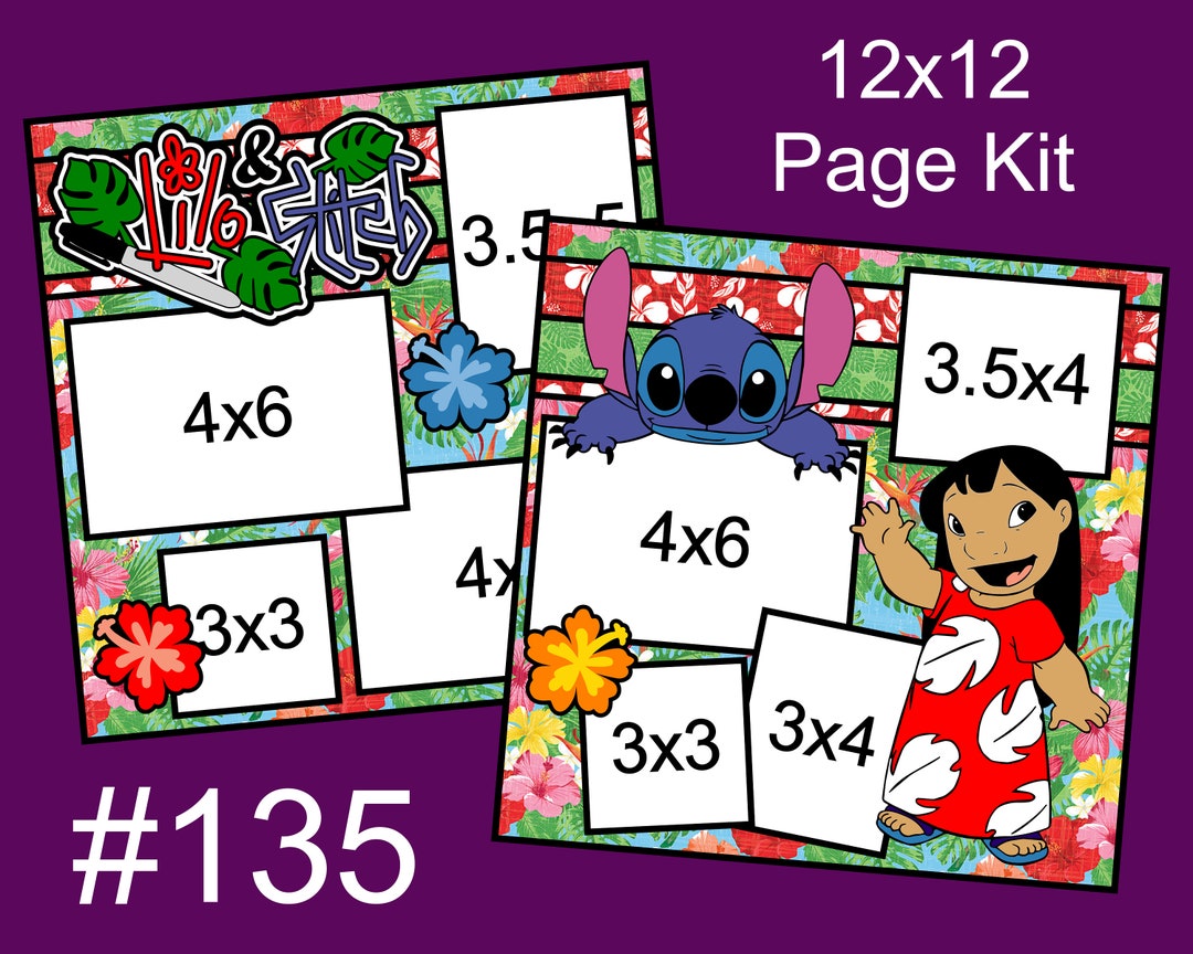 135 Lilo & Stitch Autograph Disney Layout 2-page 12x12 - Etsy UK
