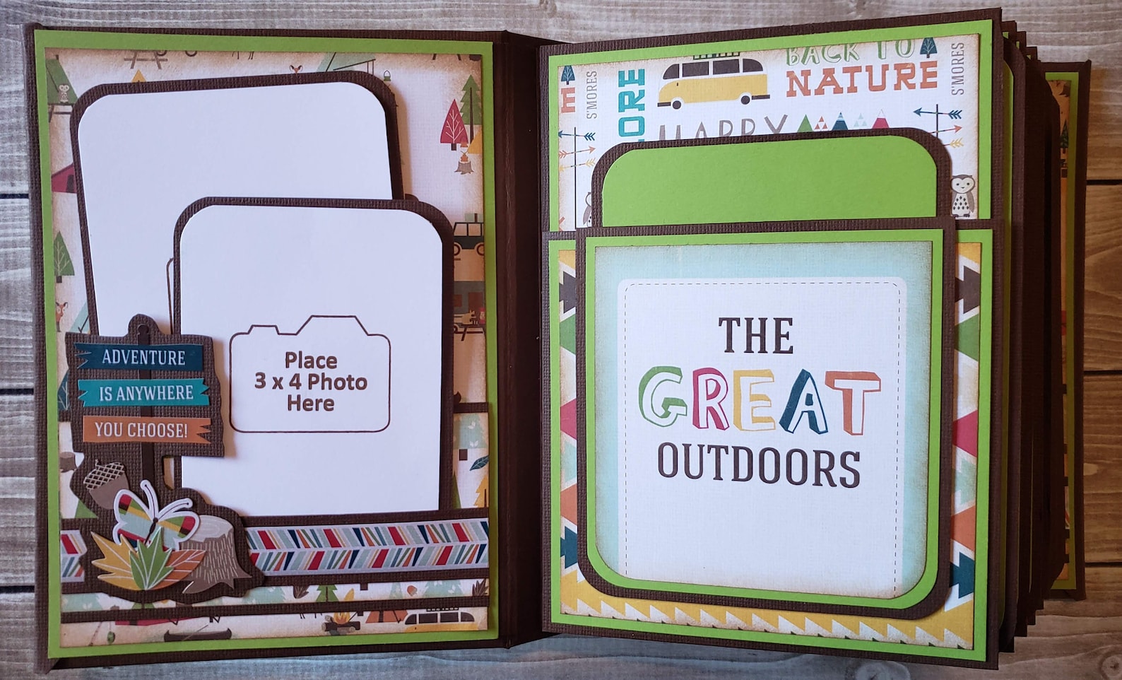 DIGITAL DOWNLOAD Camping Album 5x7 Album Scrapbook Tutorial - Etsy
