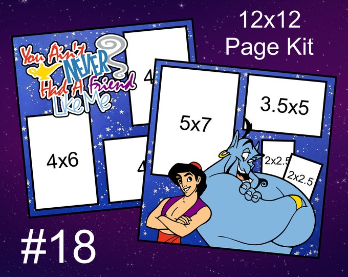 18) You Ain't Never Had A Friend Like Me Aladdin & Genie Disney Layout ...