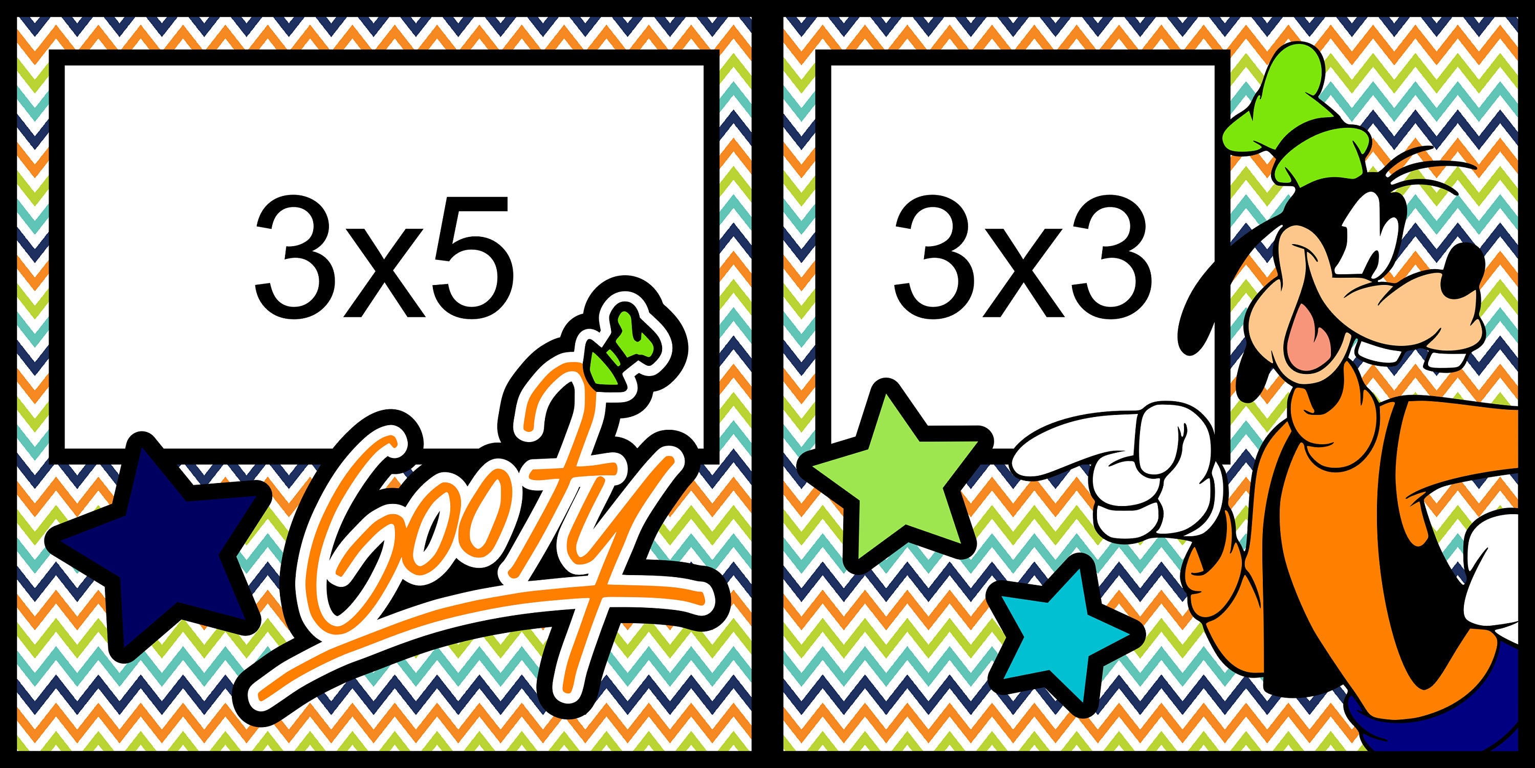 6x6-11 Goofy 6x6 Disney Layout 2-page 6x6 Scrapbook Page Kit - Etsy