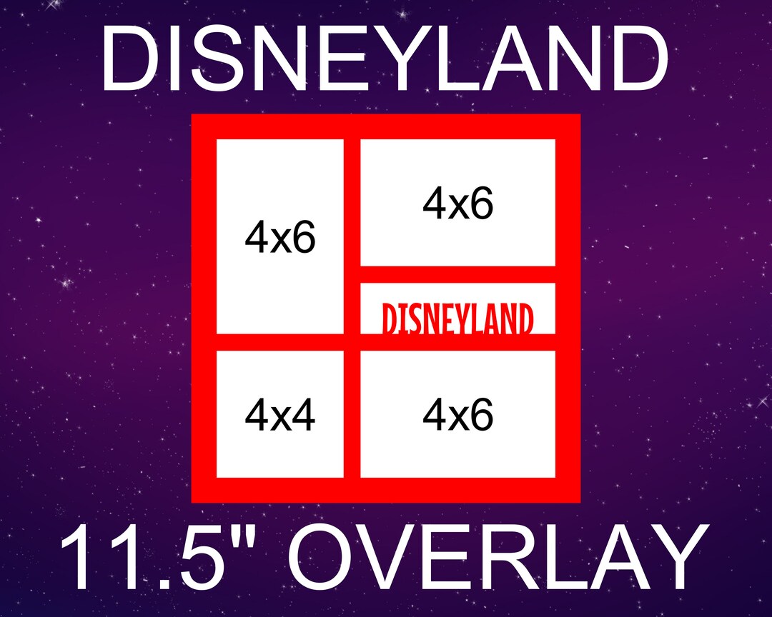 Disneyland OVERLAY Frame - Etsy